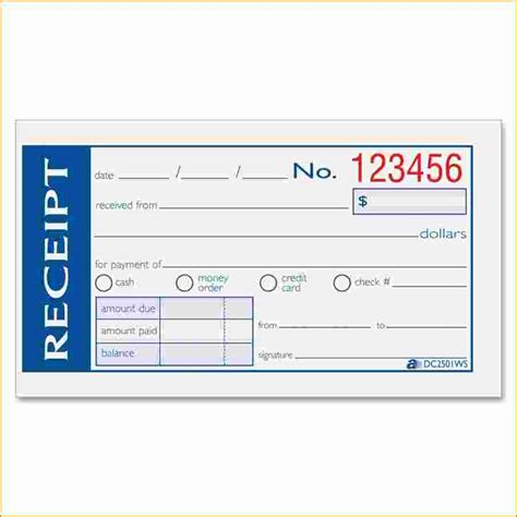 Printable Receipt Book