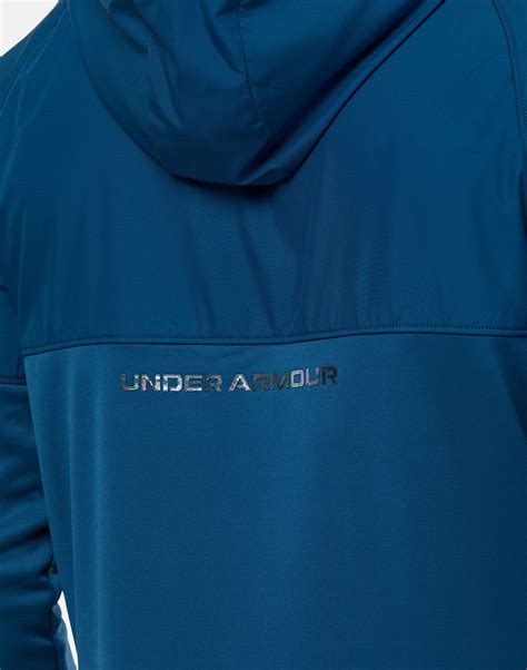 Under Armour Mens Armour Fleece Storm Full Zip Hoodie Blue Life