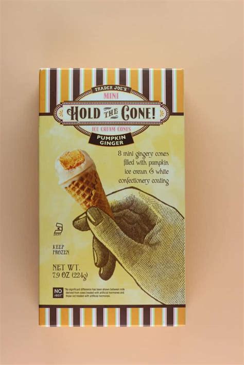Trader Joes Pumpkin Ginger Hold The Cone Mini Ice Cream Cones Review