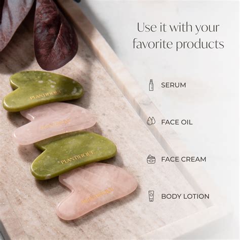 Plantifique Rose Quartz Gua Sha Stone