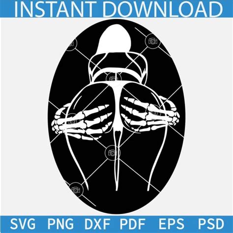 Skeleton Hand Booty White Svg Spooky Booty Svg Halloween Butt