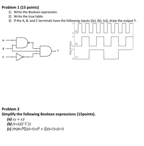 Solved Problem 1 15 Points 1 Write The Boolean Chegg