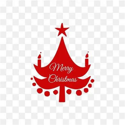 Merry Christmas Red Tree Png Image