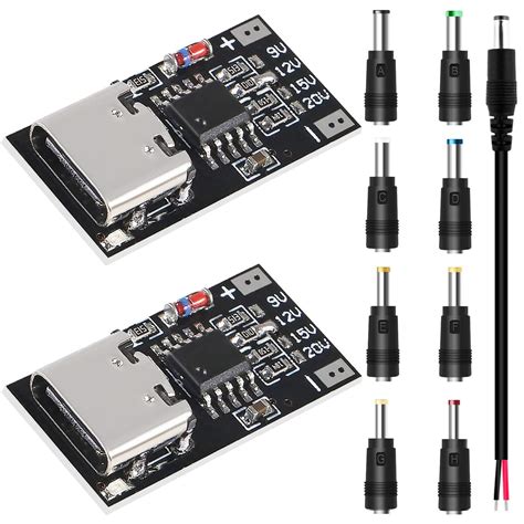 Dkardu 2 Pcs Usb C Pd Trigger Module Pdqc20 30 Qc4 Decoy Board Fast Charge 9v 12v 15v 20v 5a