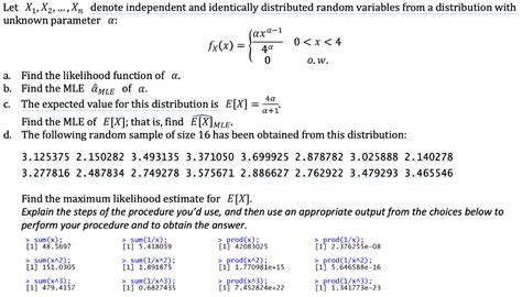 Solved Let X X Xn Denote Independent And Identically Chegg