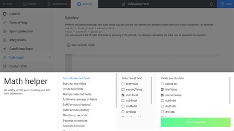 Form Calculator Kali Forms
