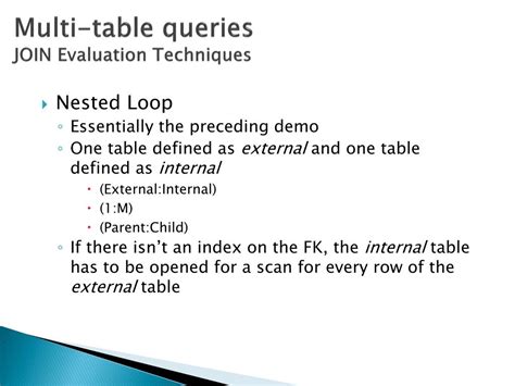 ppt multi table queries join 2 tables powerpoint presentation free