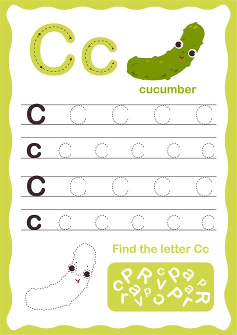 Tracé Des Lettres Alphabet Majuscule Et Minuscule Lettre C Anglais