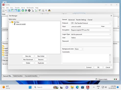 Fedora 39 Vsftpd over SSL TLS 設定 Server World