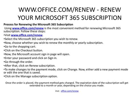 PPT OFFICE COM RENEW RENEW YOUR MICROSOFT 365 SUBSCRIPTION PowerPoint Presentation ID