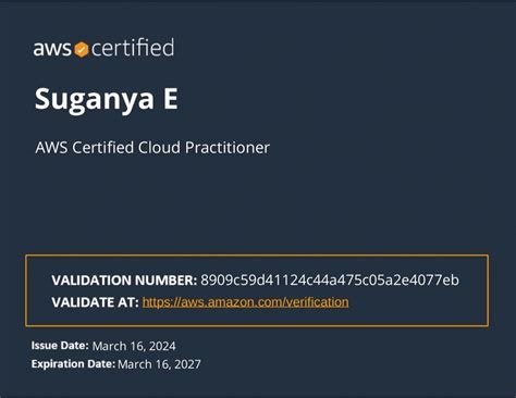 Suganya E On Linkedin Aws Cloudpractitioner Certification