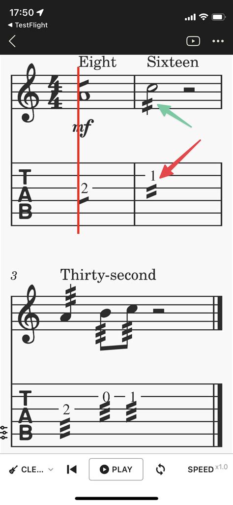 Tremolo On Tab Staff Placed Regarding To The Position On Standard Staff