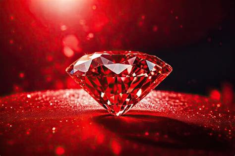 Premium Ai Image Beautiful Red Diamante On A Red Background