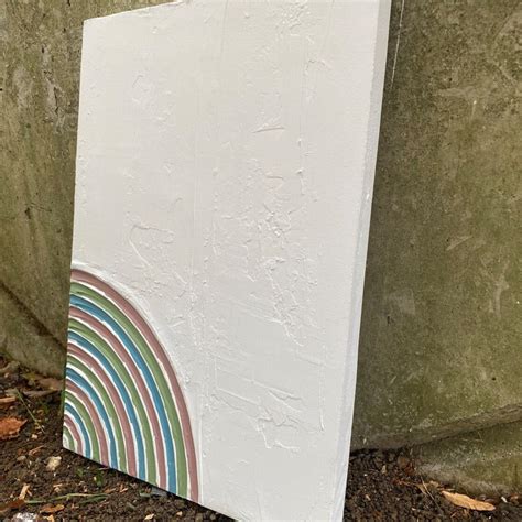 Rainbow Textured Plaster Wall Art Articture