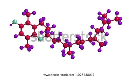 Molecular Structure Beta Tocopherol Compound Belongs Stock Illustration