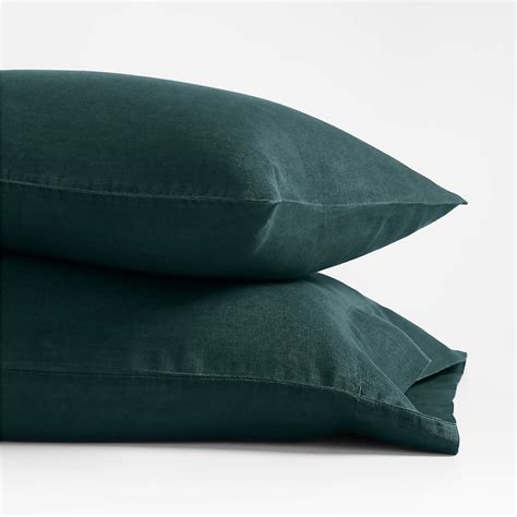 New Natural Hemp Sea Green Full Bed Sheet Set Reviews Crate And Barrel