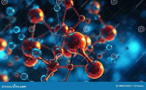 Science Background Molecule And Atom Model Generative Ai Stock Illustration Illustration Of
