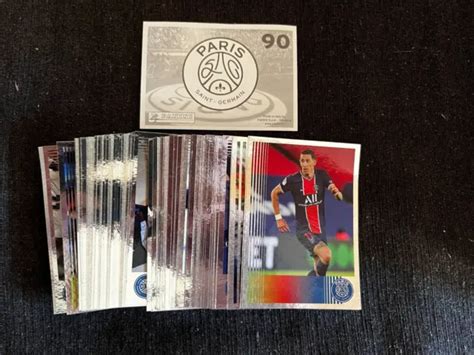 Lot 81 Vignettes Stickers Panini Foot Psg 50 Ans Sans Doubles Mint Eur