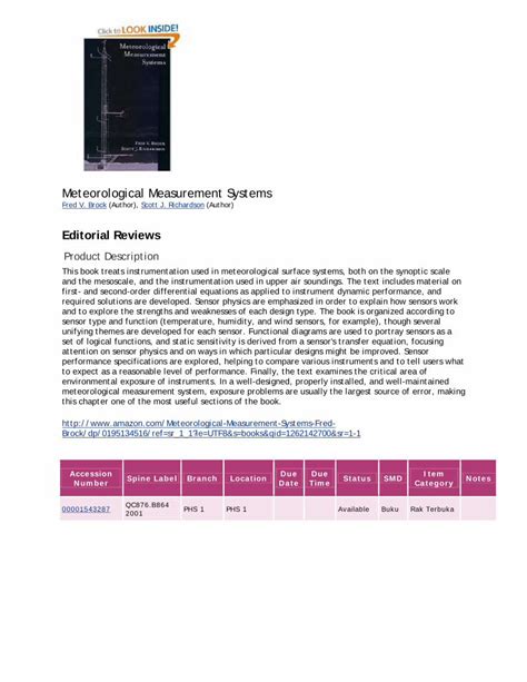 Pdf Meteorological Measurement Systems · 1 7 2013 · Meteorological Measurement Systems Fred