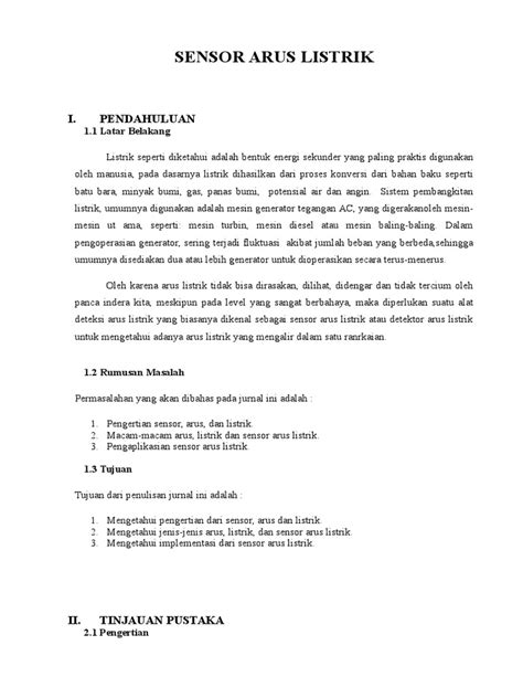 Sensor Arus Listrik Pdf