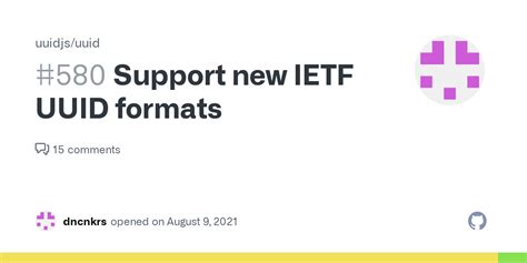 Support New IETF UUID Formats Issue 580 Uuidjs Uuid GitHub