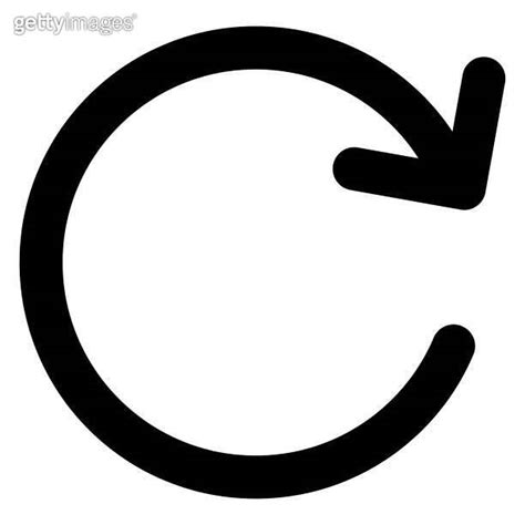 Circular Arrow Rotation Symbol Refresh Pictogram Loading Arrow In