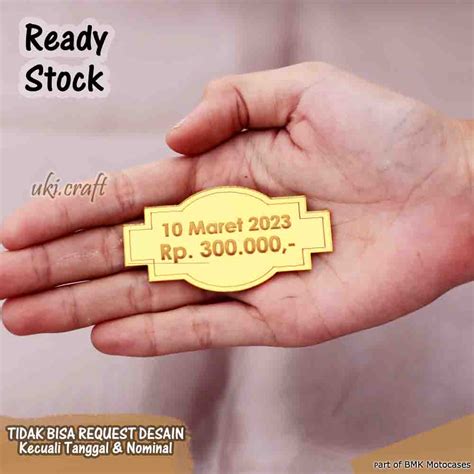 Jual Grafir Tanggal Nominal Plat Akrilik Isian Mahar Seserahan Dekorasi