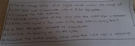 Solved The DC Voltage Value Of A Signal Varies Within The Chegg