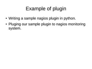 Nagios Monitoring With Python Plugin PDF Programming Languages Computing