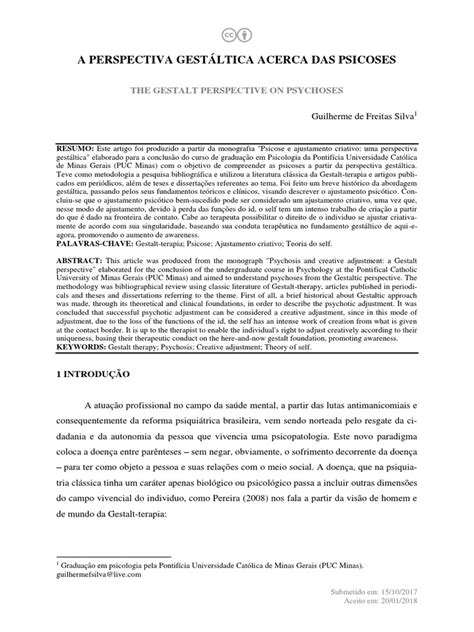Texto 3 Psicose Na Gestalt Pdf Terapia Gestalt Psicologia