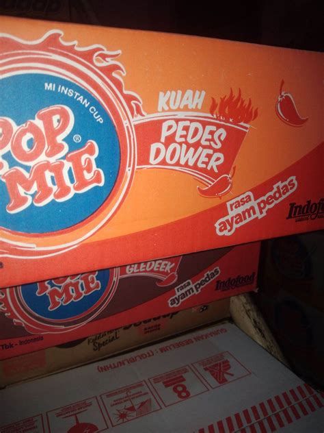 Pop Mie Kuah Pedes Dower Rasa Ayam Pedas 1 Dus Isi 12 Cup Besar