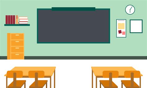 Classroom Interior Empty School Classroom School Education Background