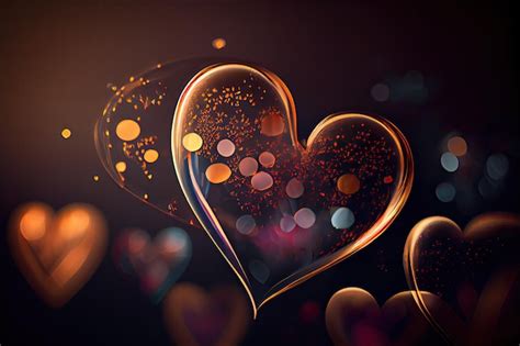 Premium Photo Colorful Valentine Hearts With Bokeh Effect Background
