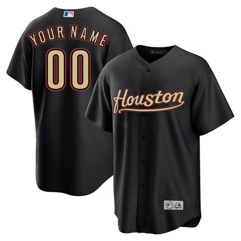 Houston Astros Throwback Black Custom Jersey All Stitched Txtrend Shop