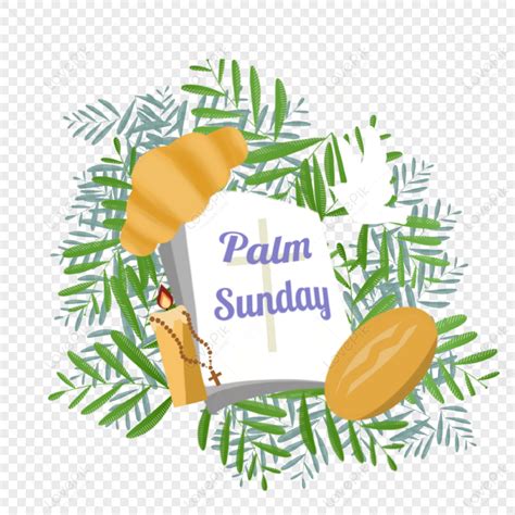종려 주일 잎 빵 일러스트 성경 양초예수당나귀 Png 일러스트 무료 다운로드 Lovepik