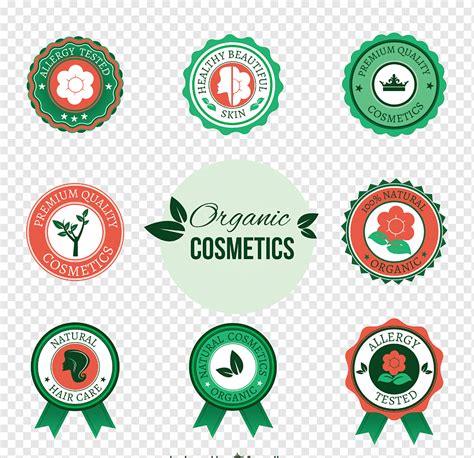 Organic Cosmetic Badges Labels Png PNGWing