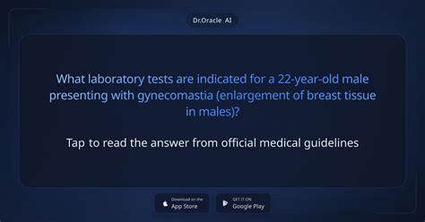 What Laboratory Tests Are Indicated For A 22 Year Old Male Presenting With Gynecomastia