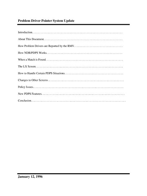 Fillable Online Problem Driver Pointer System Update Fax Email Print
