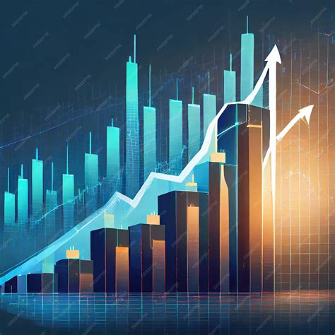 premium ai image dynamic market chart depicts the steady increase of