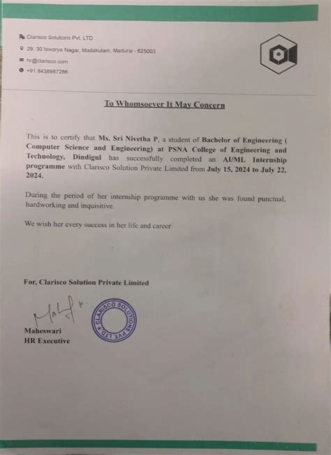 Excited To Announce Srinivetha Pandikumar