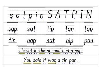 SATPIN Letter And Word Mat By Chris P TPT