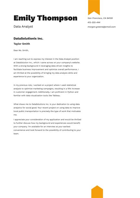 How To Compose A Data Analyst Cover Letter Tips And Examples