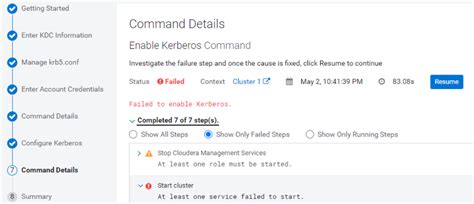 solved when enabling kerberos using the wizard an error cloudera community 387559