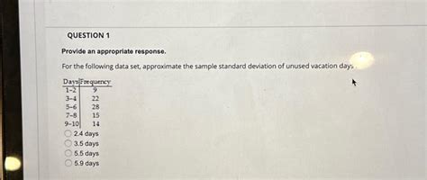 Solved Provide An Appropriate Response For The Following