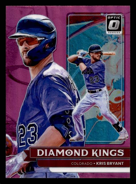 2022 Panini Donruss Optic Diamond Kings Pink Prizm 29 Kris Bryant