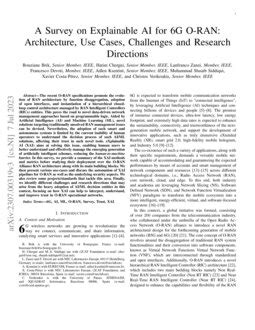 A Survey On Explainable AI For 6G O RAN Architecture Use Cases