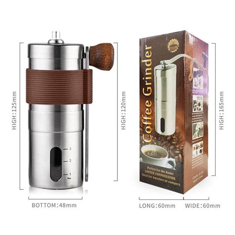 Мини ръчна кафемелачка от неръждаема стомана преносима ръчна сърцевина зърна мелница машина