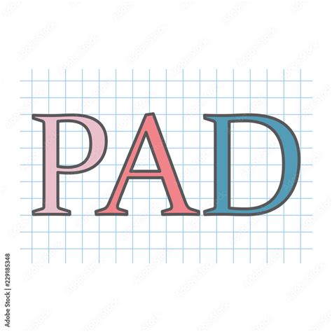 Pad Peripheral Artery Disease Acronym Written On Checkered Paper