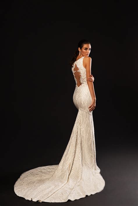 Low Back Wedding Dress Hera With Detachable Overskirt WONA LA