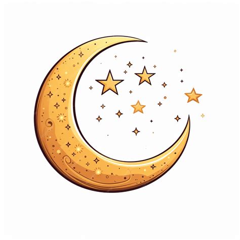 Crescent Moon Cartoon Vector Premium Ai Generated Vector